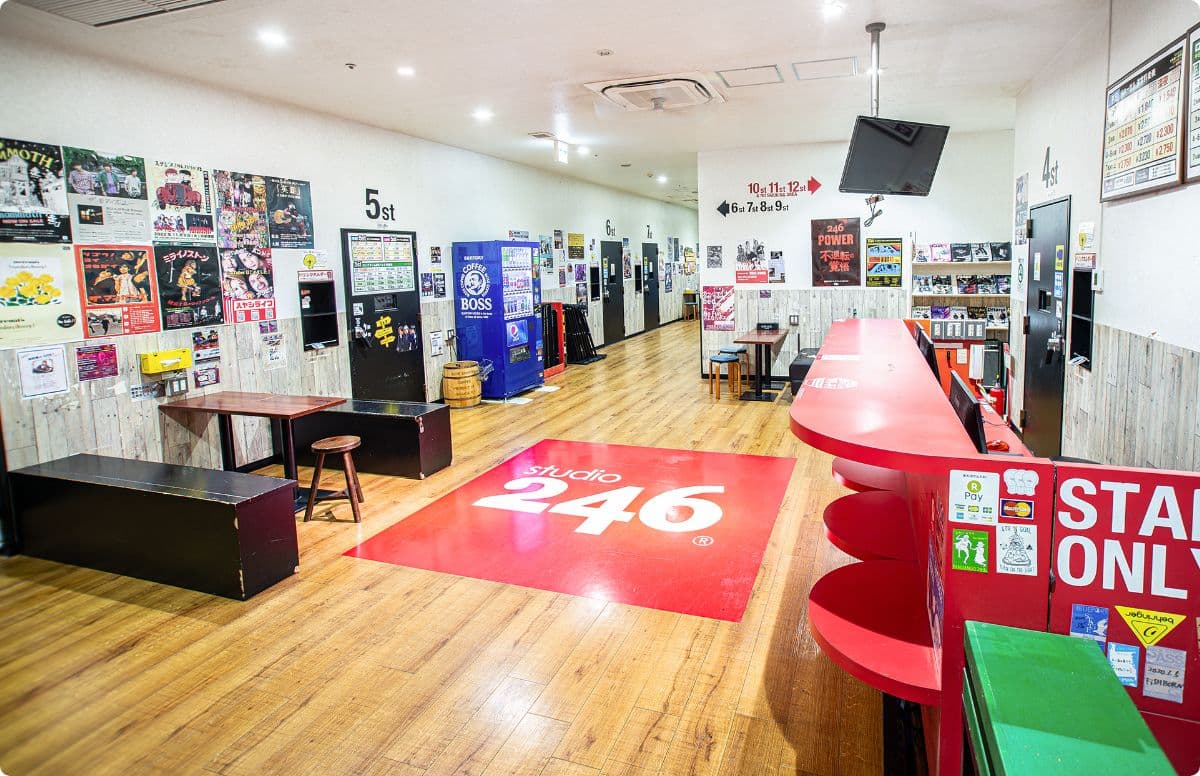 スタジオ一覧 | 音楽スタジオ246 - 大阪・神戸・京都・名古屋の音楽スタジオ・バンド練習なら